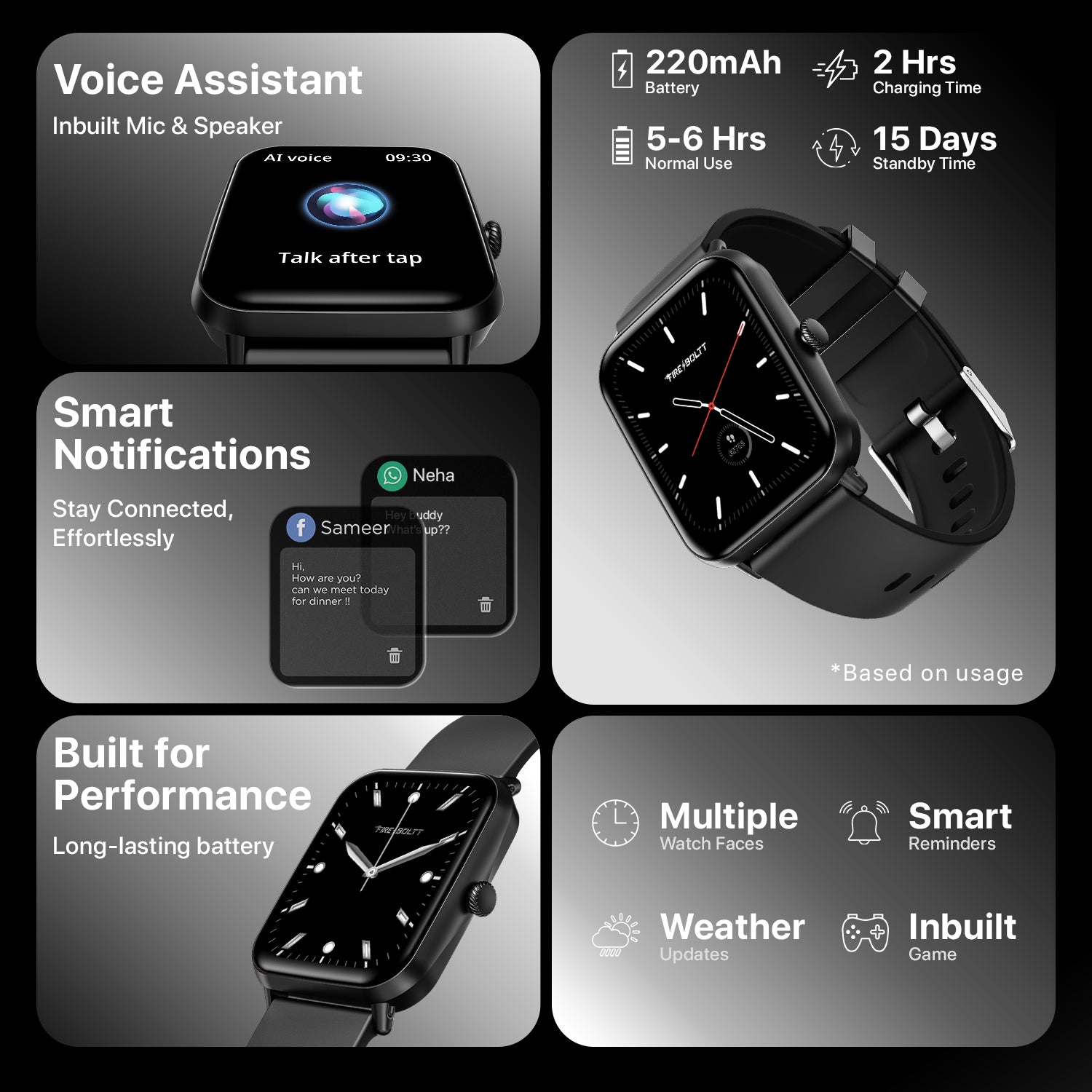 Ninja Call Pro Plus BT Calling Smartwatch | 46.48mm (1.83 inch) Display ...