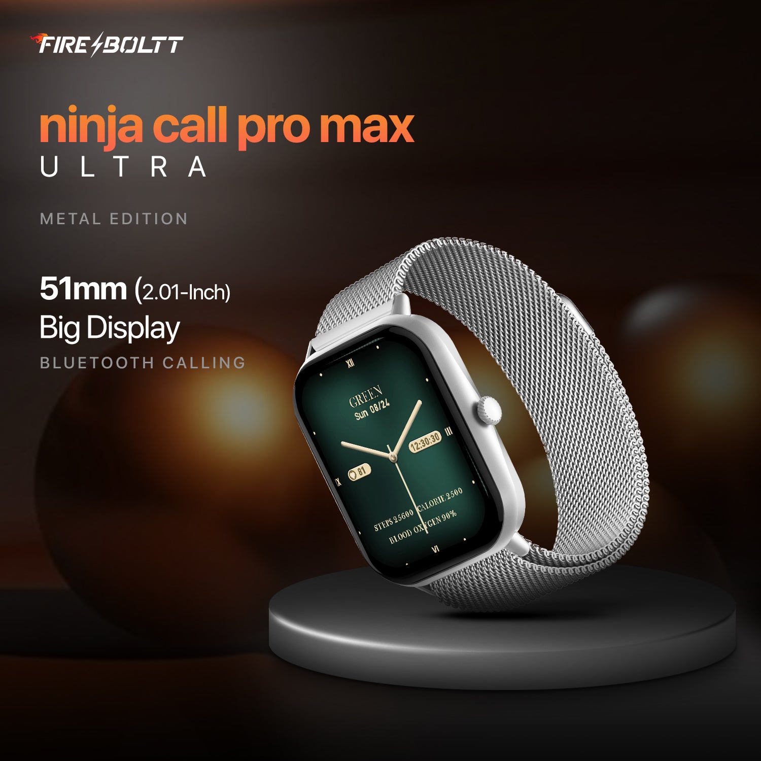 Ninja Call Pro Max Ultra - Silver – Fire-Boltt