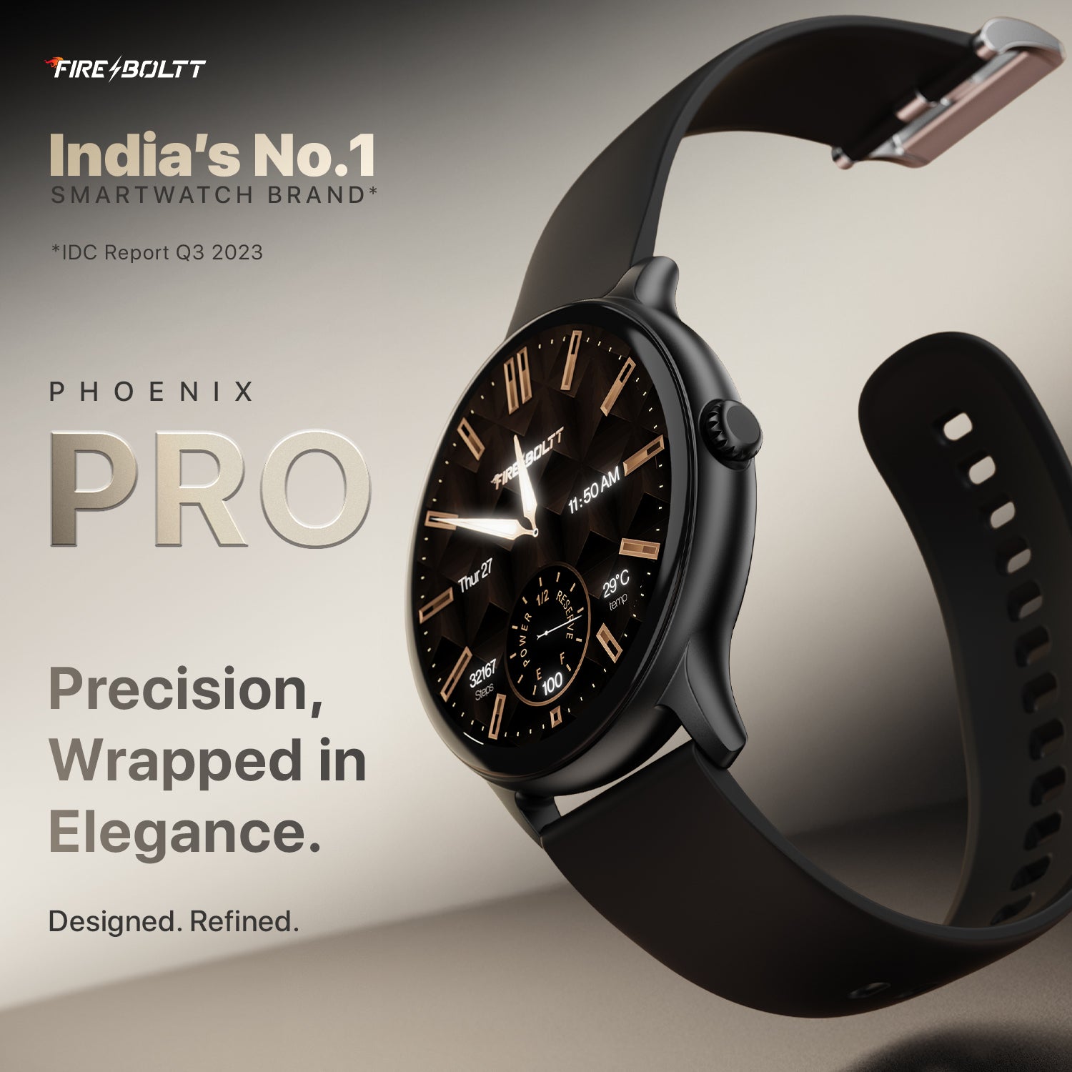 Fire-Boltt Phoenix Pro a 35mm (1.39 inch) Display & BT Calling Smartwatch