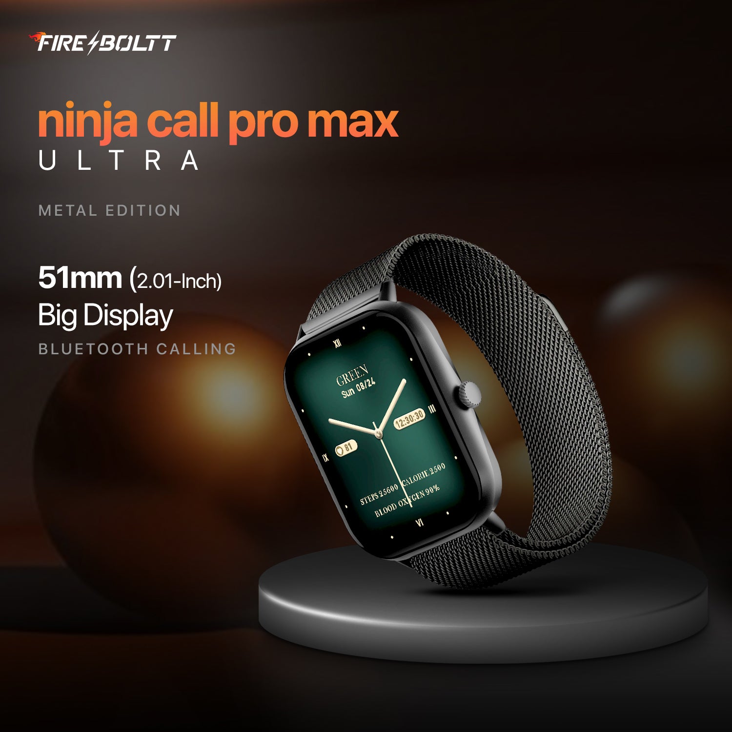 Ninja Call Pro Max Ultra - Black – Fire-Boltt
