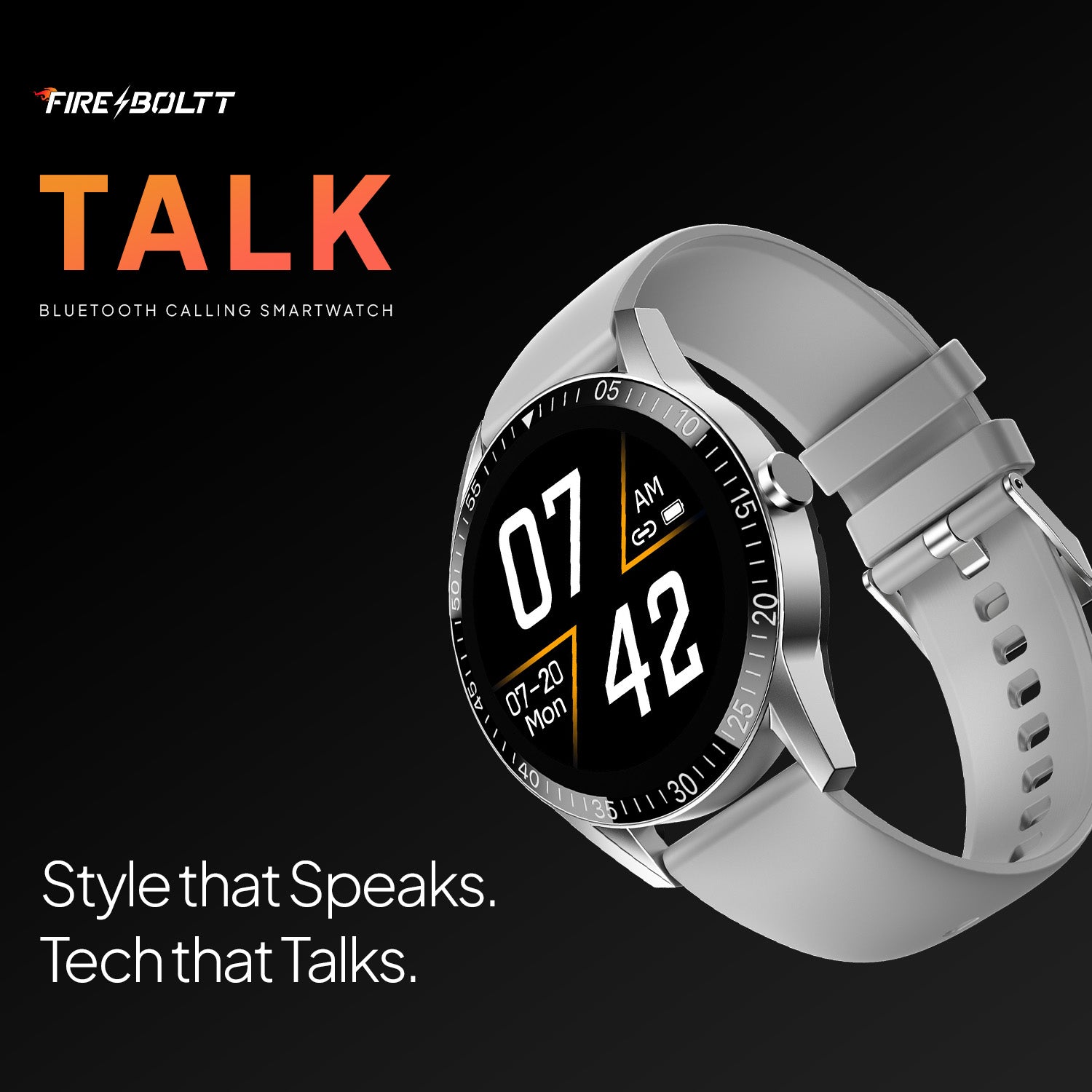 Talk with 35.3mm Display | BT Calling | Stainless steel – Fire-Boltt