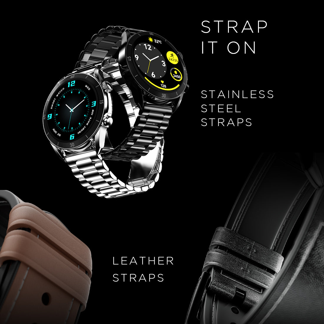 Fire-Boltt Legacy 36.3mm Amoled Display, Steel Body & BT Calling