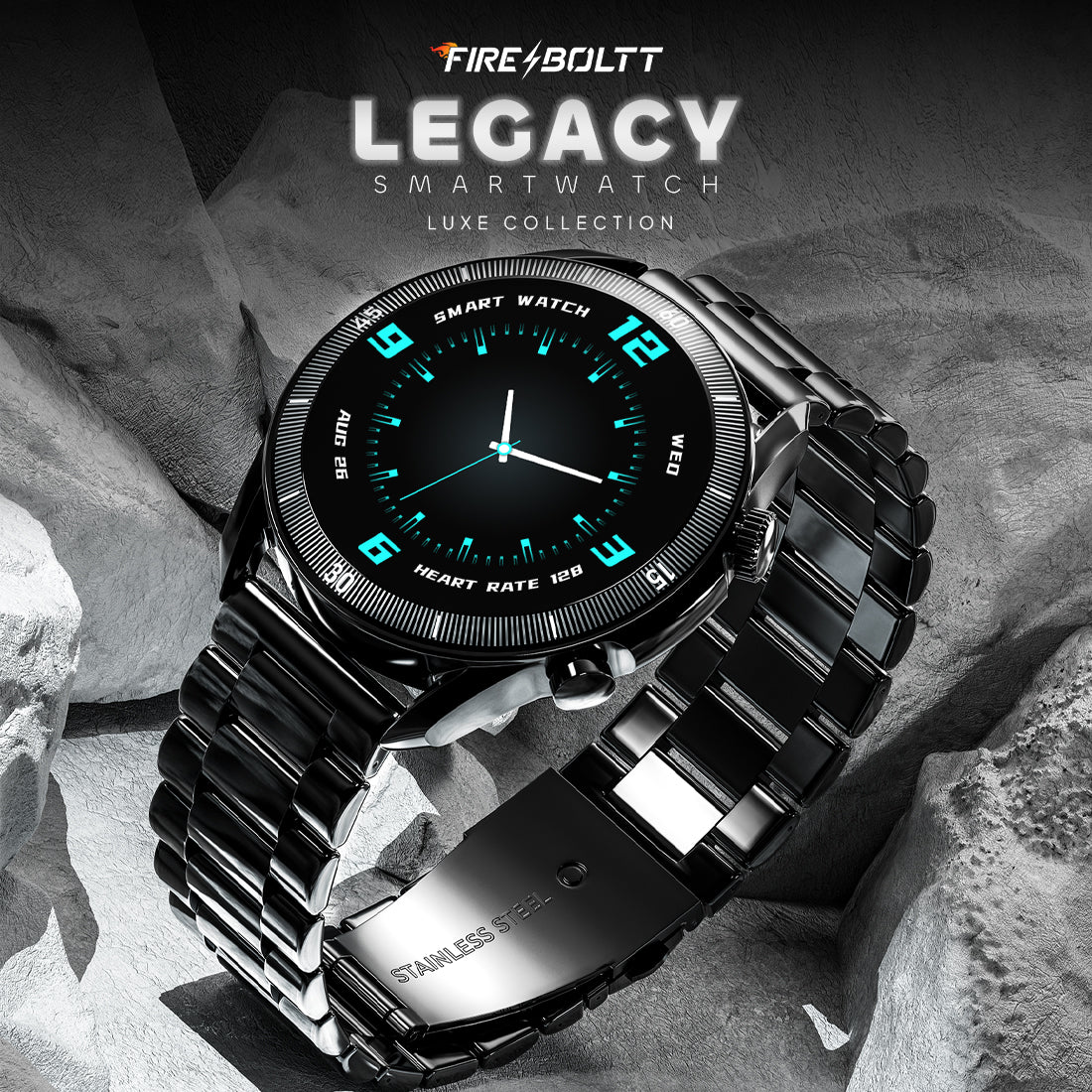 Fire-Boltt Legacy 36.3mm Amoled Display, Steel Body & BT Calling