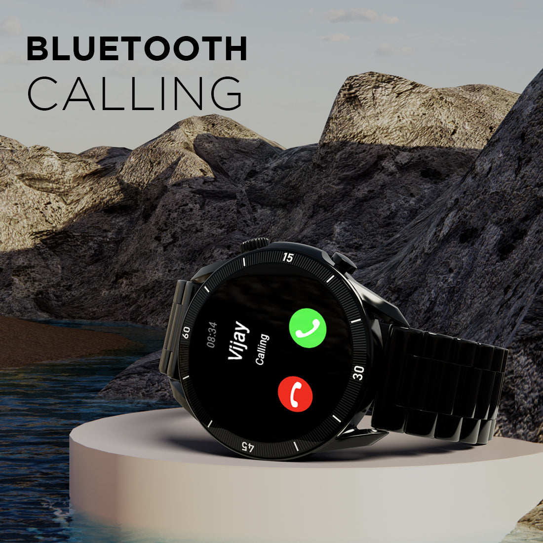 Fire-Boltt Legacy 36.3mm Amoled Display, Steel Body & BT Calling