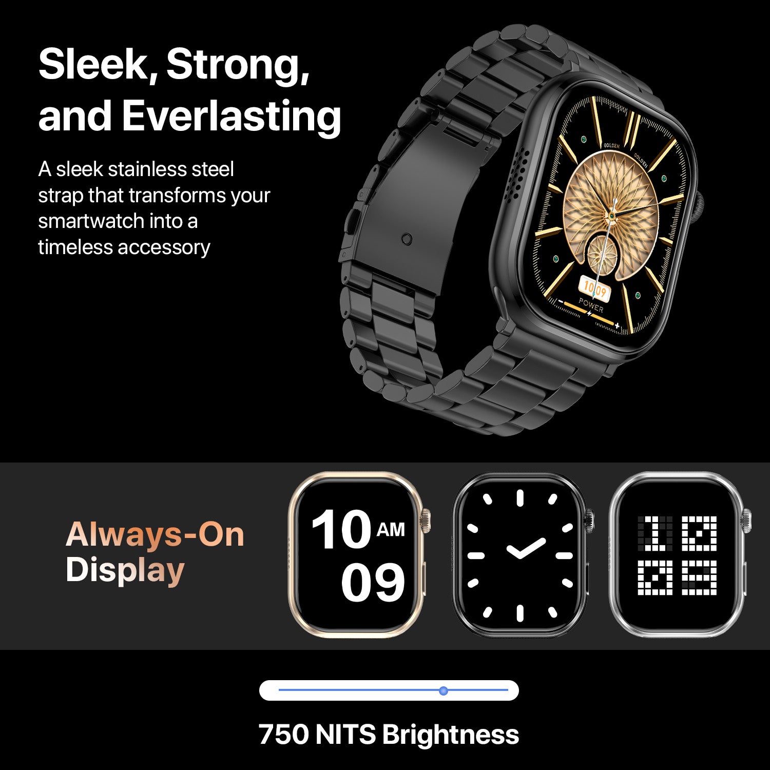 Brillia Pro Smartwatch | AMOLED Display, Bluetooth Calling & Multiple ...