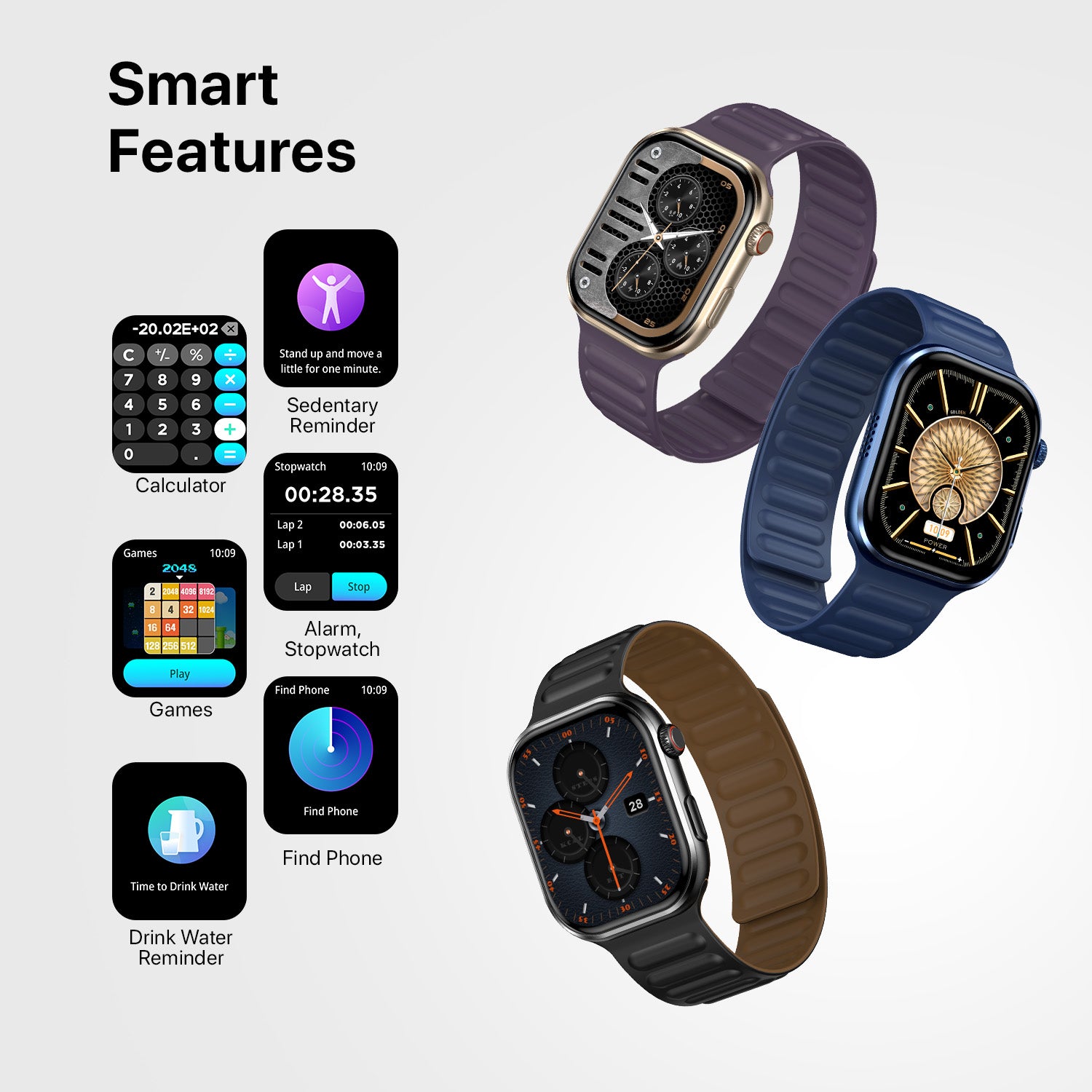 Brillia Pro Smartwatch | AMOLED Display, Bluetooth Calling & Multiple ...