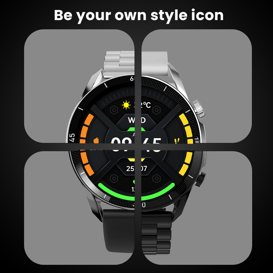 Fire-Boltt Legacy 36.3mm Amoled Display, Steel Body & BT Calling
