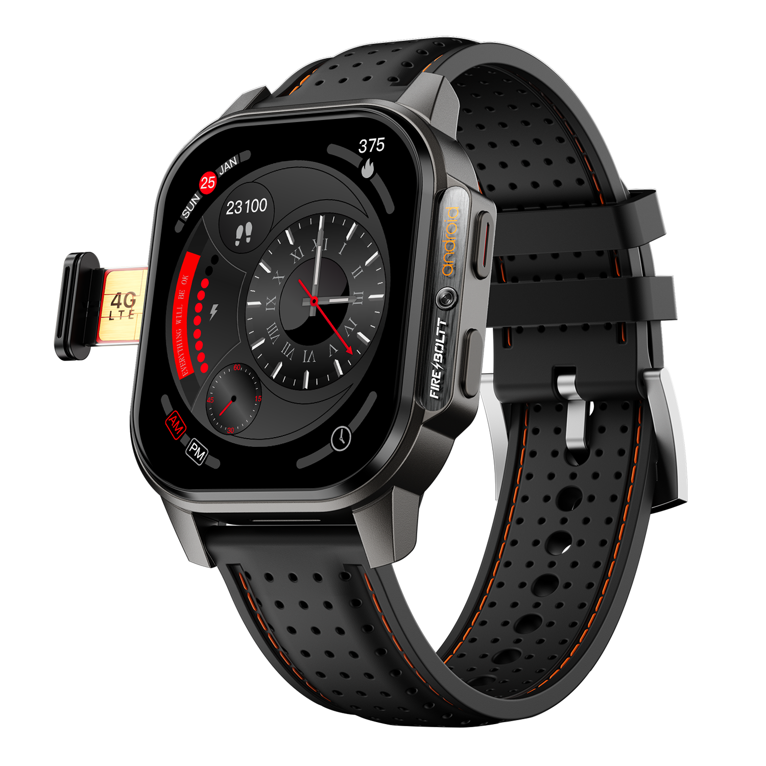 Snapp Android Wristphone with selfie camera, 4G-nano SIM, – Fire-Boltt